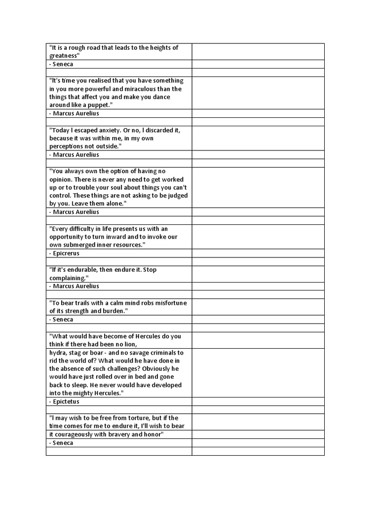 Enduring Adversity: Stoic Wisdom | PDF