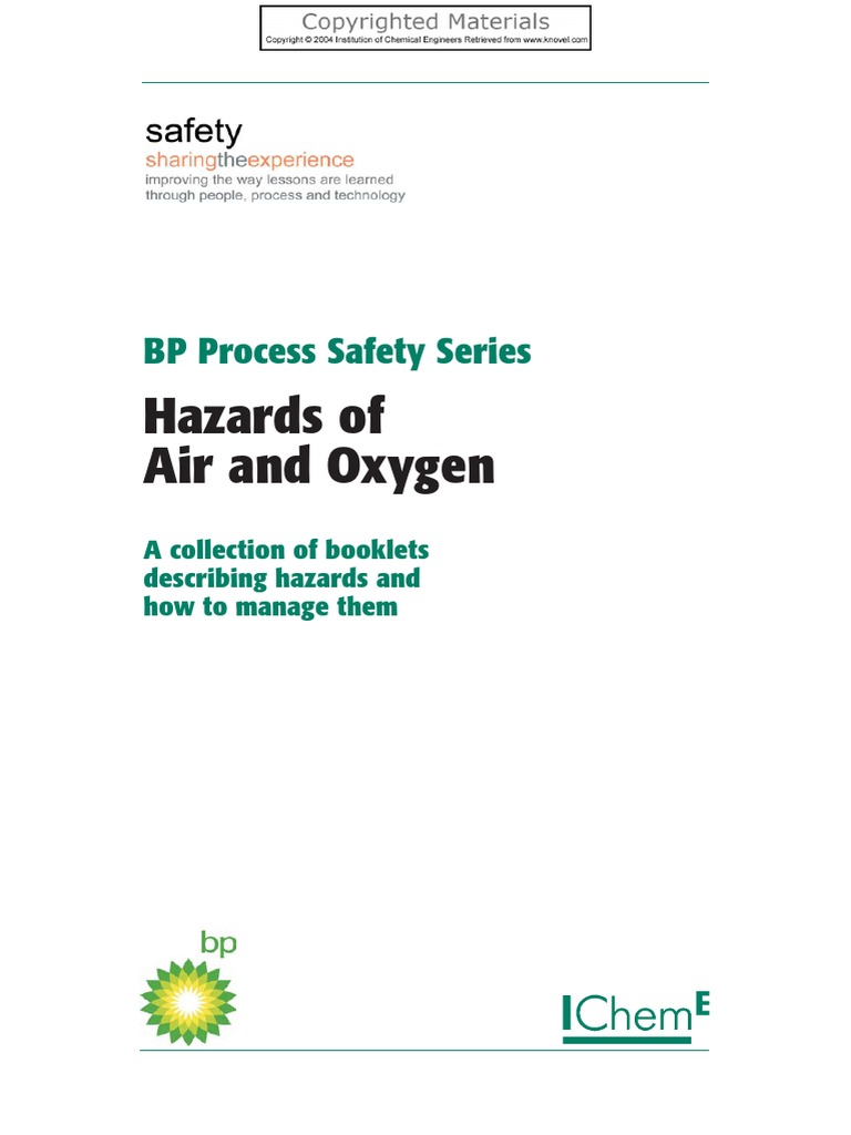 BP Process Safety Series, Hazards of Air and Oxygen-2004 PDF | PDF ...
