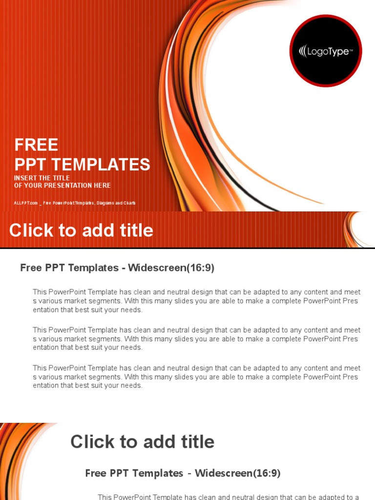 Free Widescreen PPT Templates | PDF