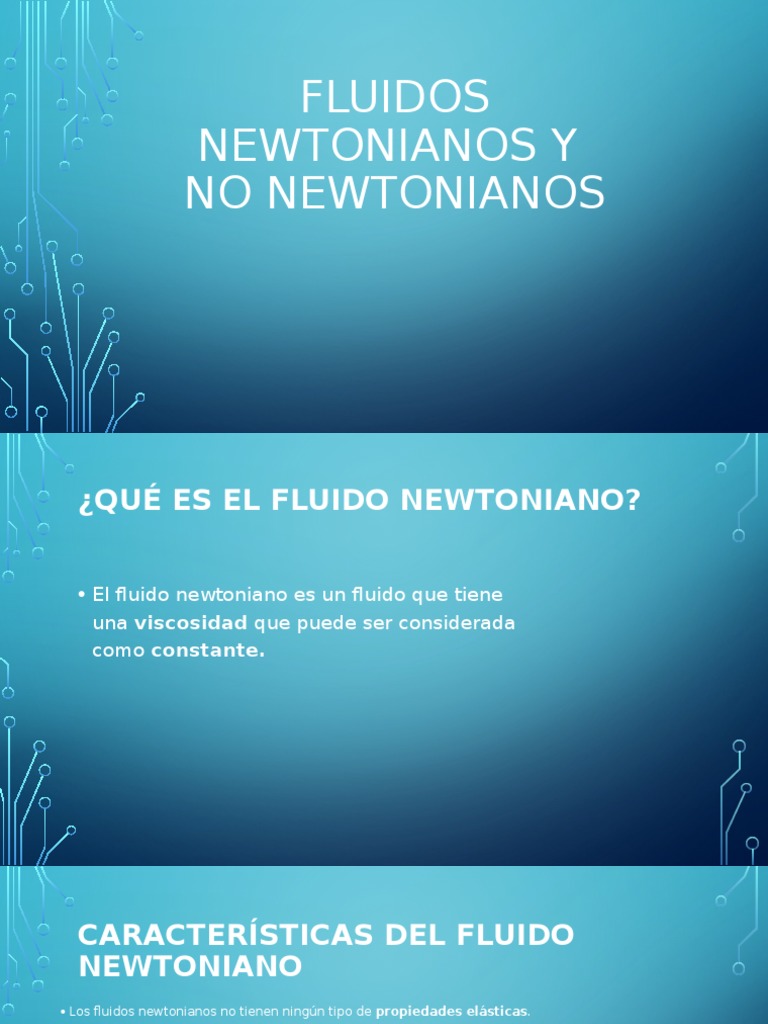 Fluidos Newtonianos y No Newtonianos | PDF | Fluido | Viscosidad