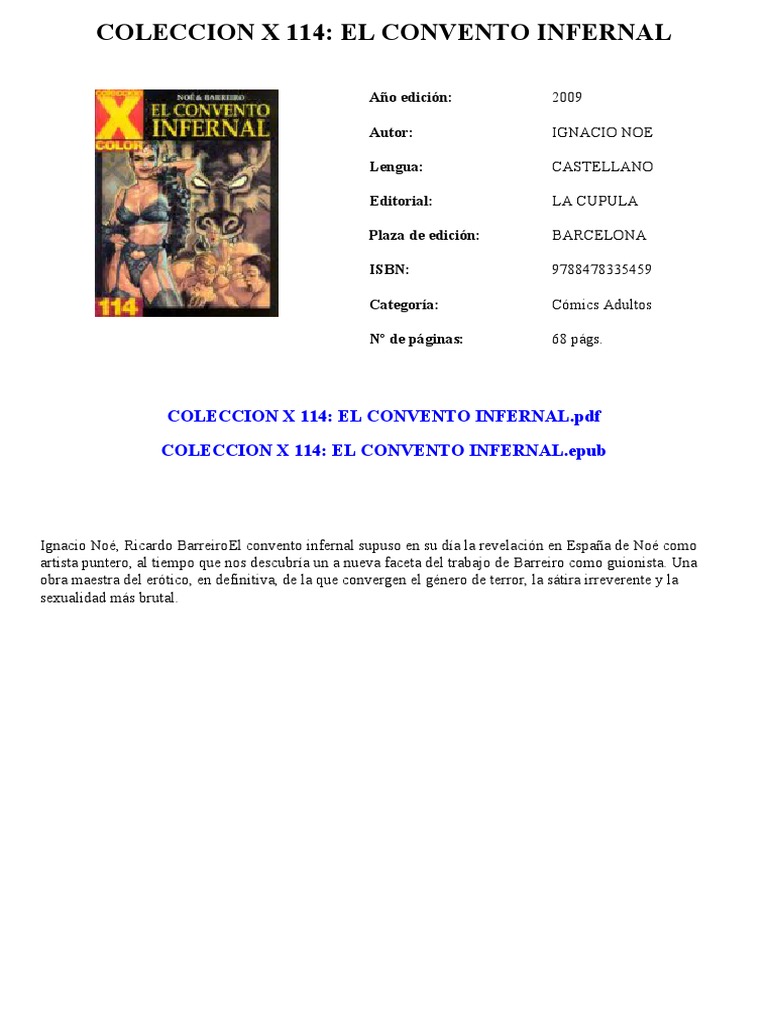 Coleccion X 114: El Convento Infernal - PDF Coleccion X 114: El ...