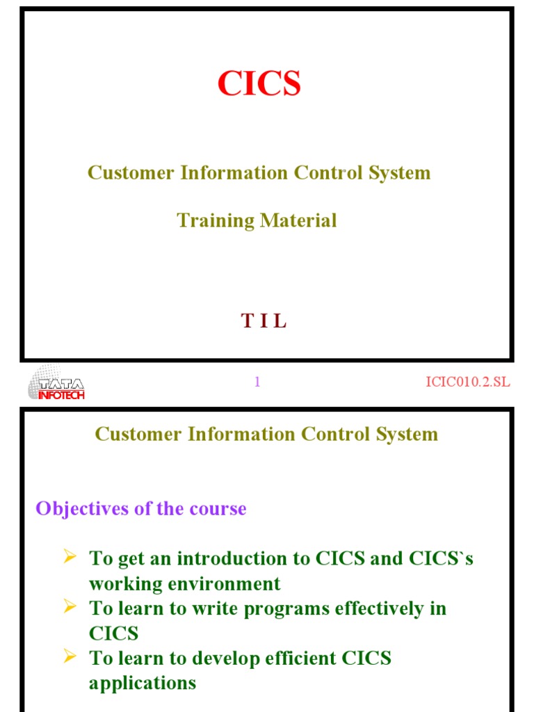 Customer Information Control System Training Material: ICIC010.2.SL ...