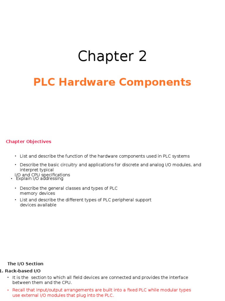 PLC Hardware Components | Download Free PDF | Programmable Logic Controller | Input/Output