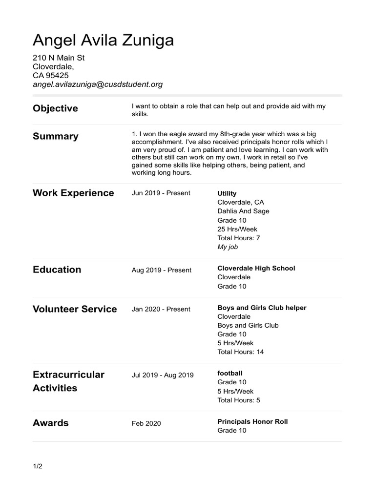 Angel Resume | PDF