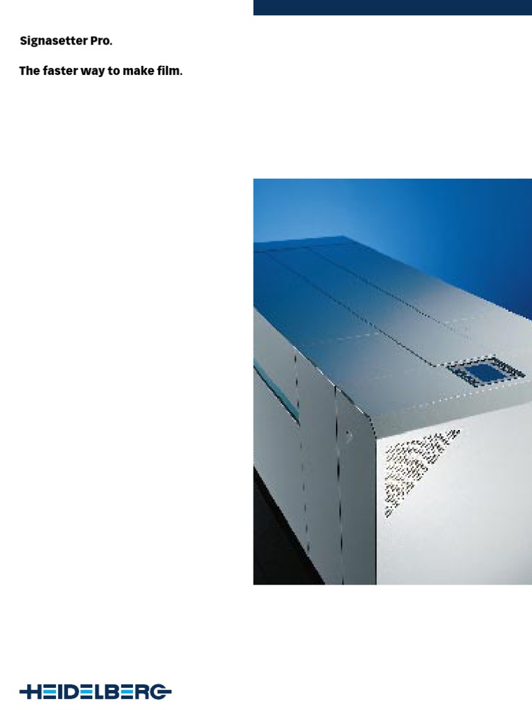 Heidelberg Sign A Setter Pro | PDF | Fax | Media Technology