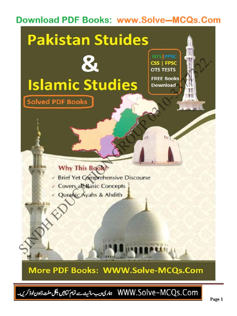 WT - Pakistan Studies and Islamic Studies Past Papers MCQs CSS PMS NTS ...