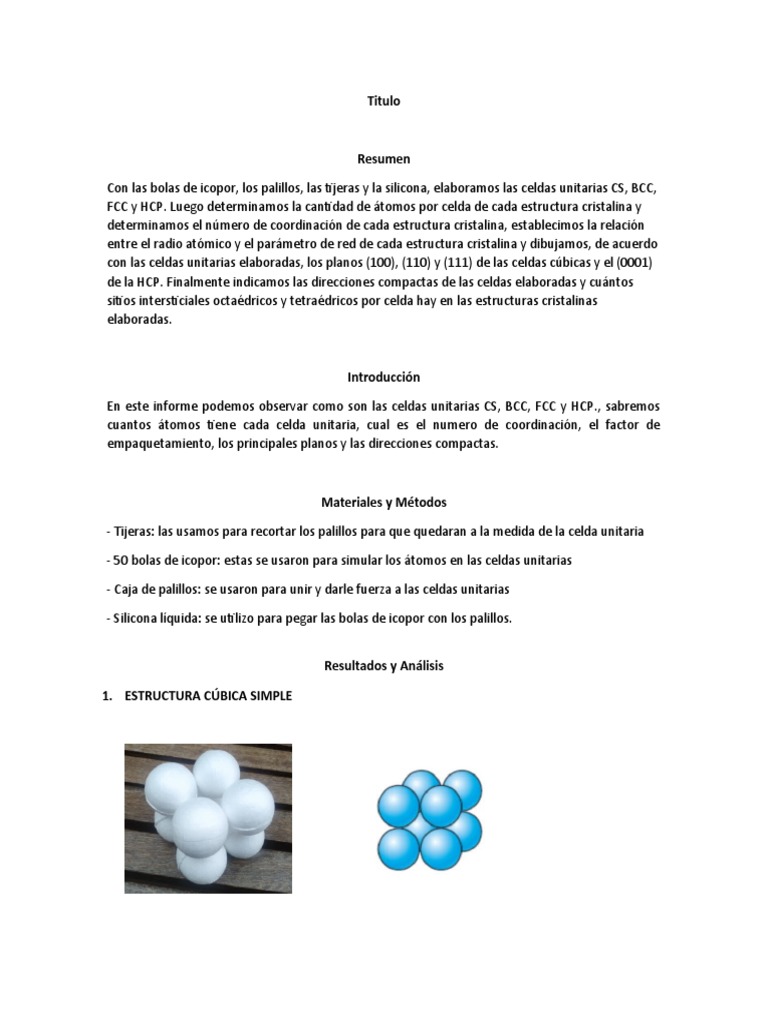 Estructuras | PDF | Estructura cristalina | Materia Condensada