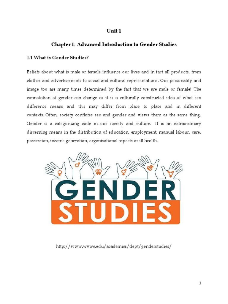 Understanding Gender Studies Basics | PDF | Gender | Gender Studies