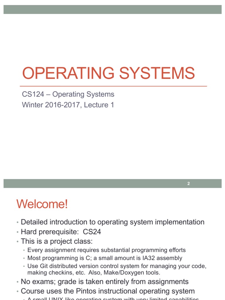 CS124 Lec 01 | PDF | Hard Disk Drive | Operating System
