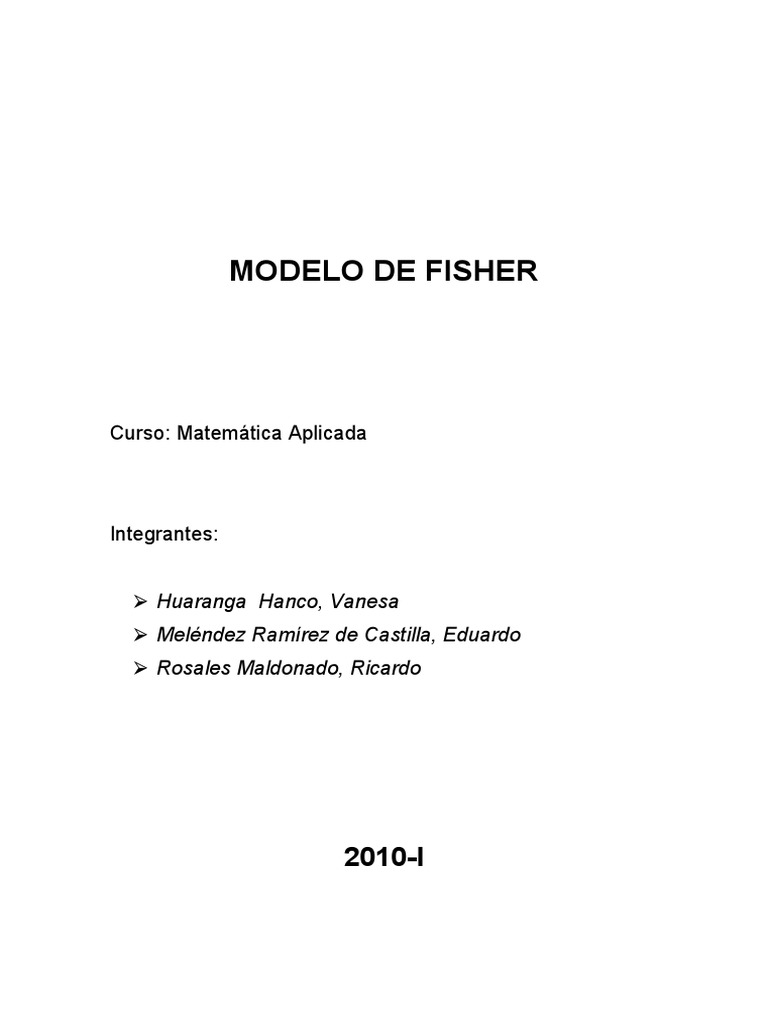 Modelo de Fisher | PDF | Genética | Enseñanza de matemática