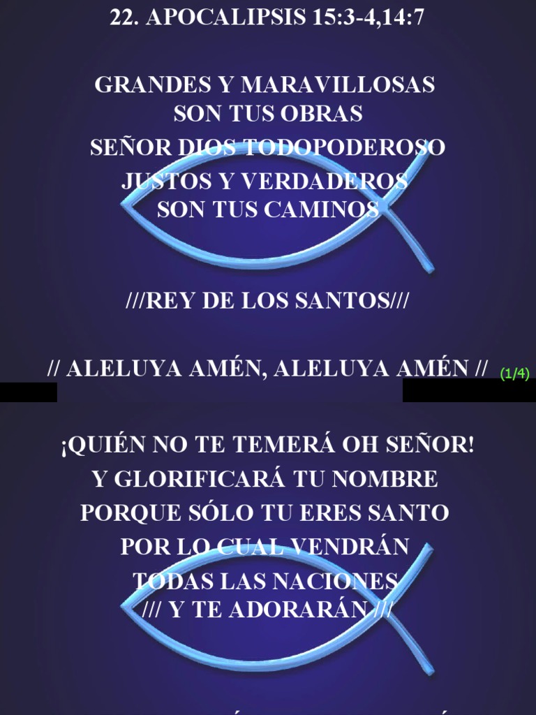Apocalipsis-Grandes y Maravillosas Son Tus Obras | PDF