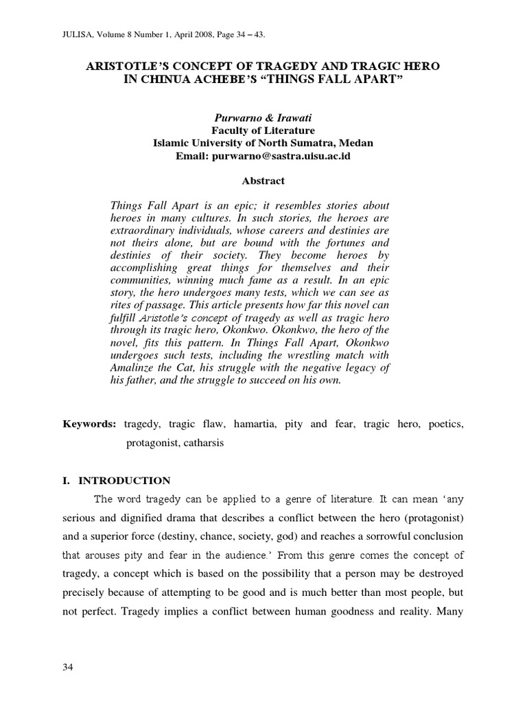 Things Fall Apart - Tragic Hero of TH | PDF | Tragedy