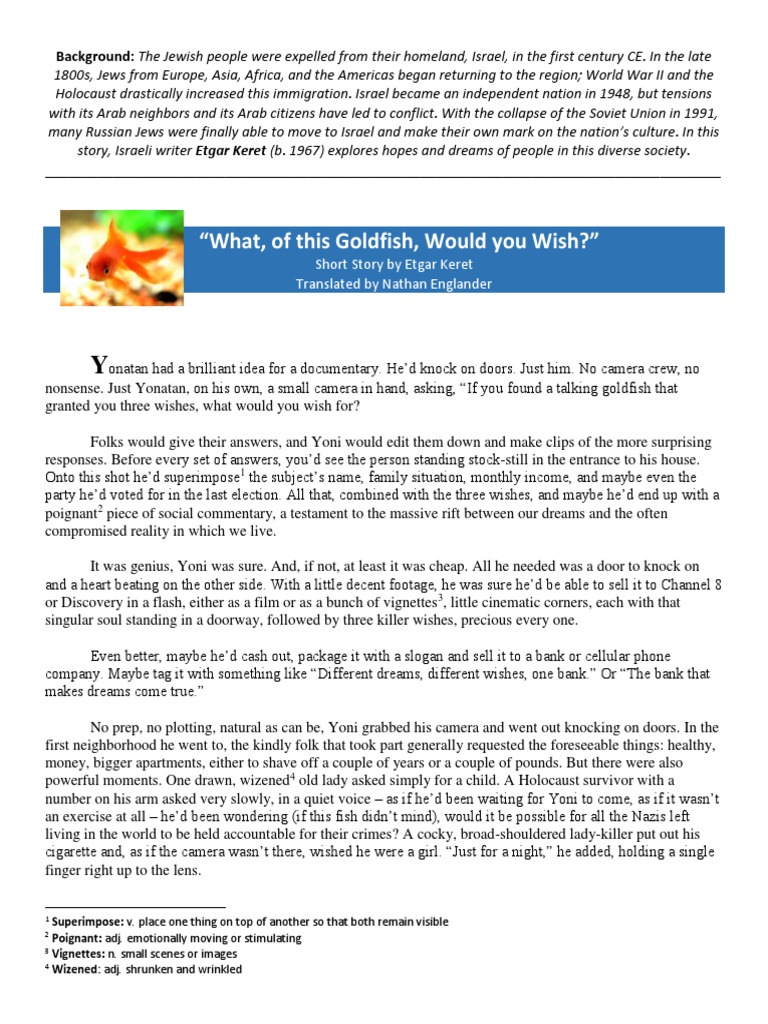 What, of This Goldfish, Would You Wish? | PDF | Israel | World Politics