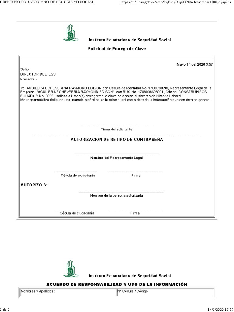 Solicitud de Clave | PDF | Gobierno | Informática y tecnología de la información