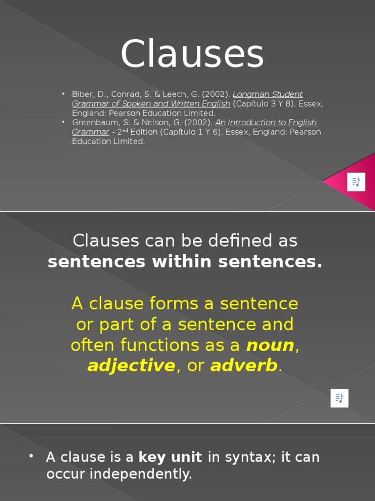 Types and Structures of Clauses | PDF | Clause | Sentence (Linguistics)