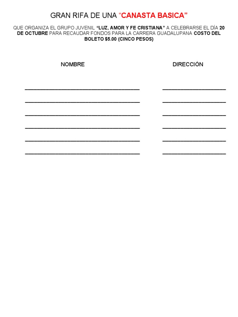 Gran Rifa de Una | PDF