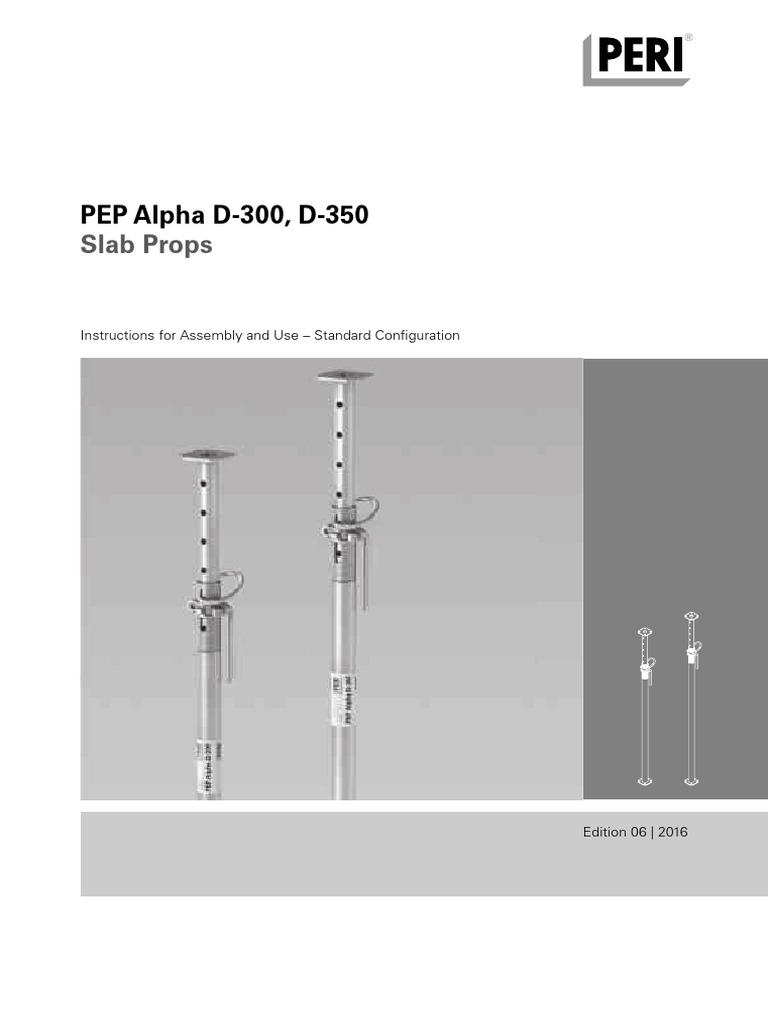 PEP Alpha D-300, D-350: Slab Props | PDF | Safety | Risk