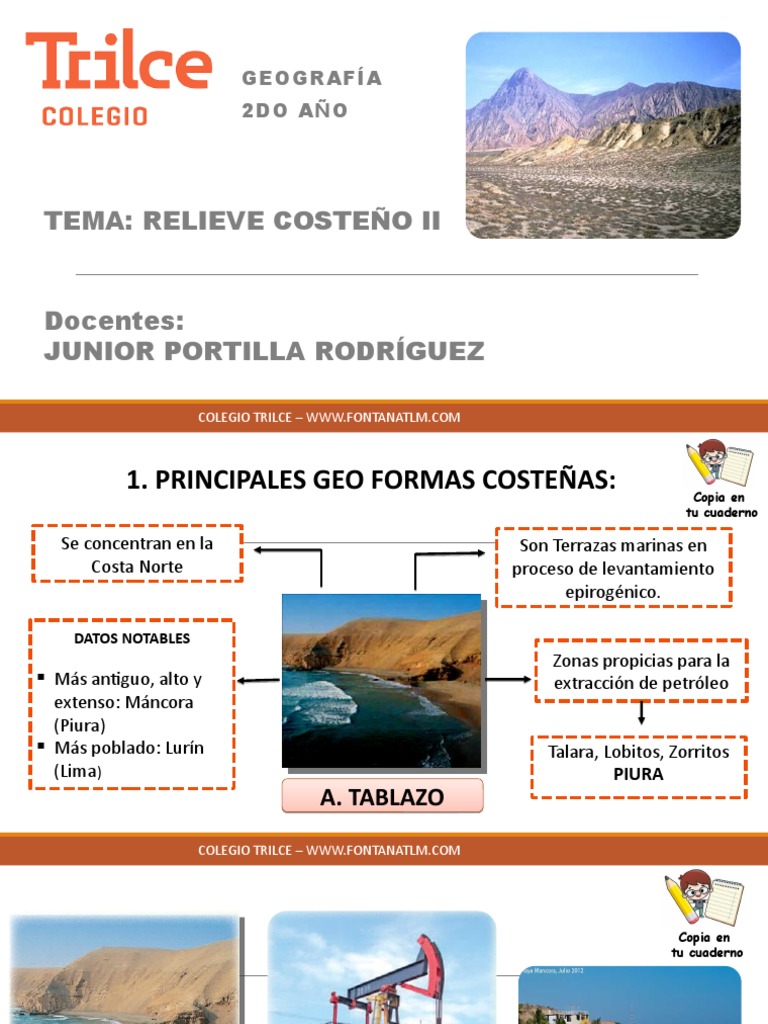 Tablazos: Relieve Costeño del Perú | PDF | Lima | Ciencias de la Tierra