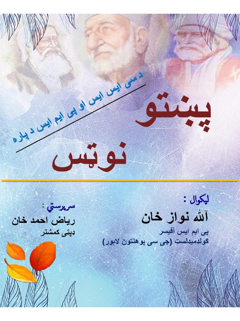 Csspms Pashto Notes By Allah Nawaz Pms Officer Pdf 