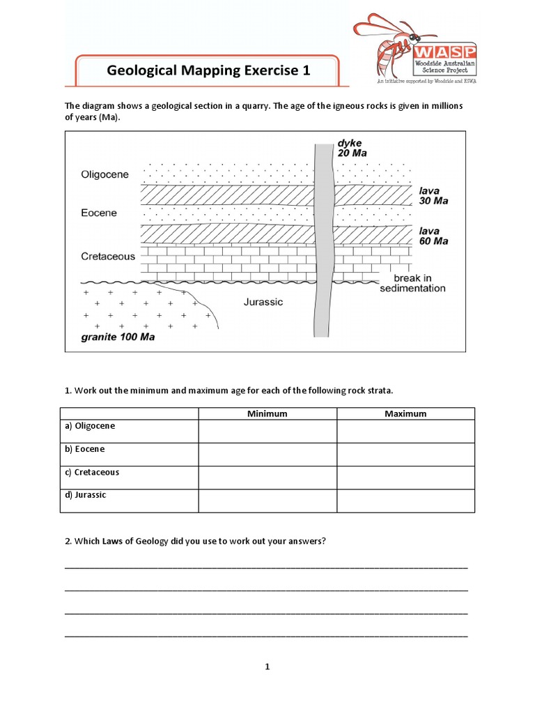 Geological Mapping Exercise 1 | PDF