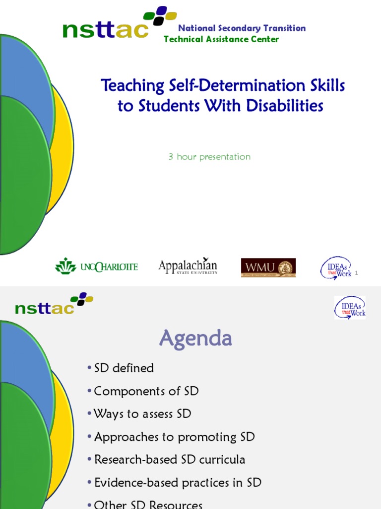 NSTTAC Teaching Self Determination Skills To Students With Disabilities ...