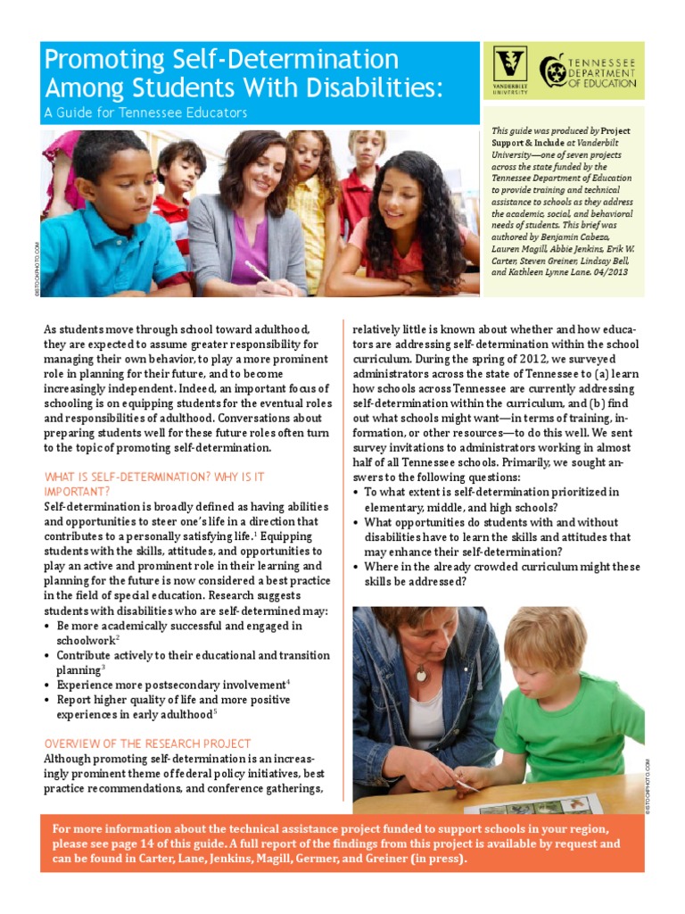 Promoting Self-Determination Among Students With Disabilities - TN ...