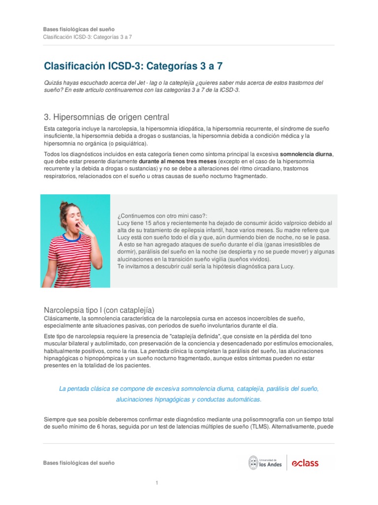 Clasificacion Icsd 3 Categorias 3 A 7-5e9ddb4057988 | PDF | Dormir ...