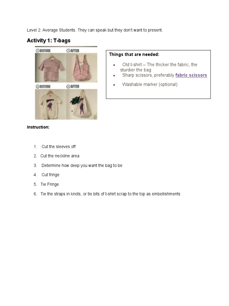 Level 2 ESL Activities | PDF | Bead | Scrapbooking