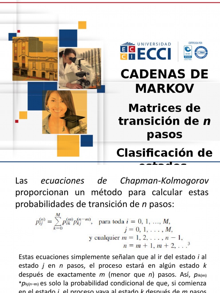 CADENAS DE MARKOV Matrices de Transición de N Pasos | PDF | Cadena ...