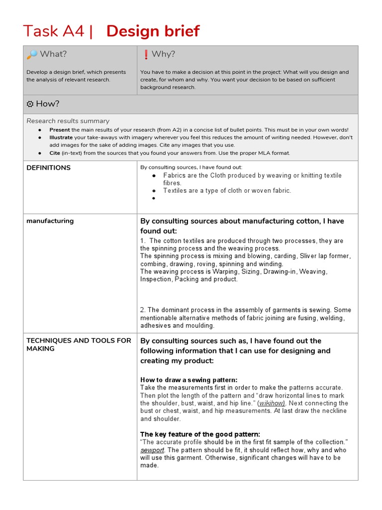 A4 Design Brief Sustainable Design Sewciety Ruiyan Matthew Xiao | PDF ...