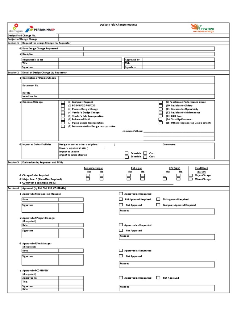 Form Design Change Request | PDF | Engineering | Business