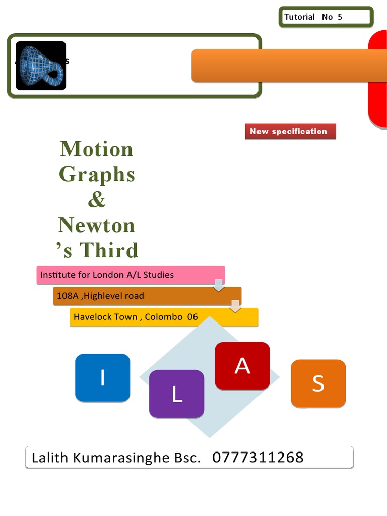 2020 - Motion Graphs & Newton's 3rd Law Cover - PH 01 | PDF