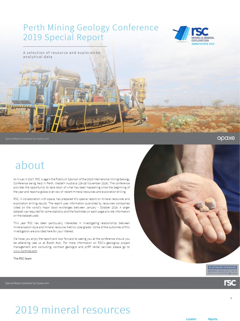Perth Mining Geology Conference 2019 Special Report: A Selection of ...