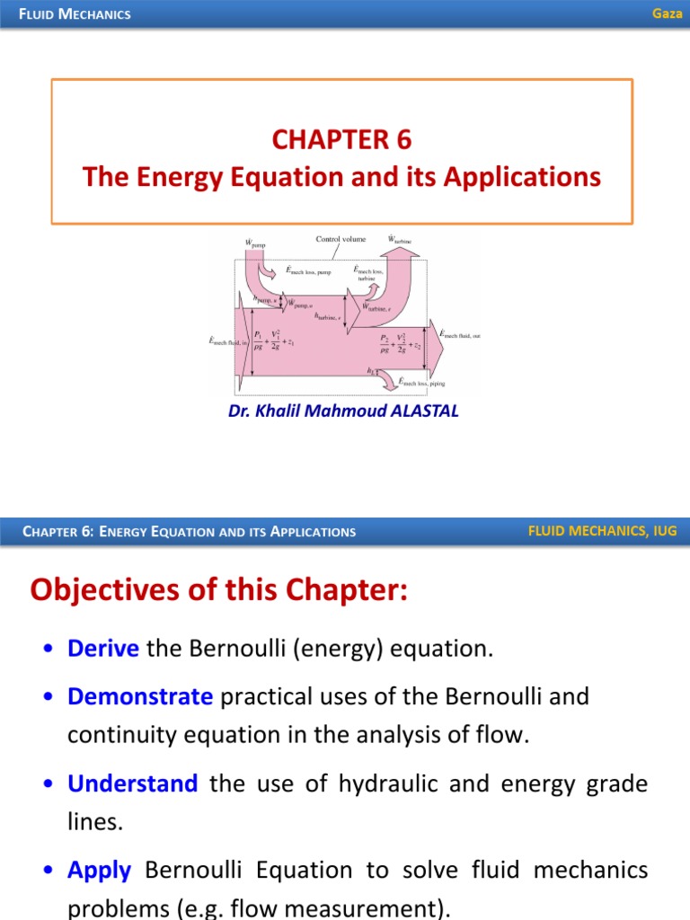 FLUID MECHANICS ENERGY EQUATION APPLICATIONS | PDF | Statistical ...