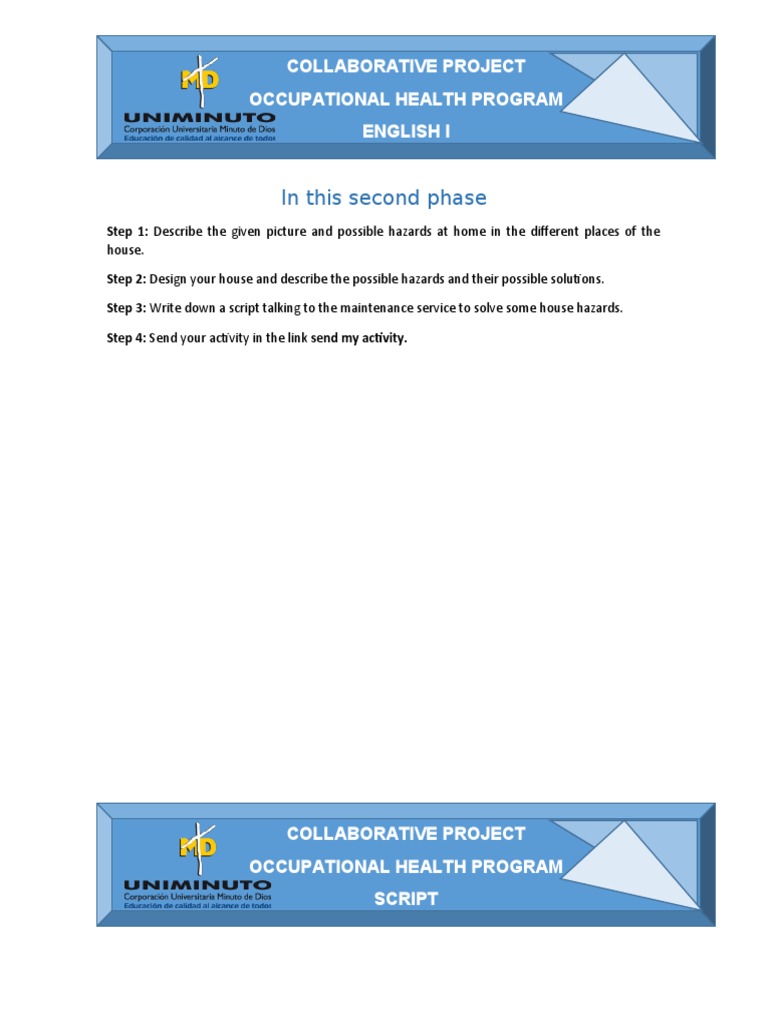 In This Second Phase: Collaborative Project Occupational Health Program ...