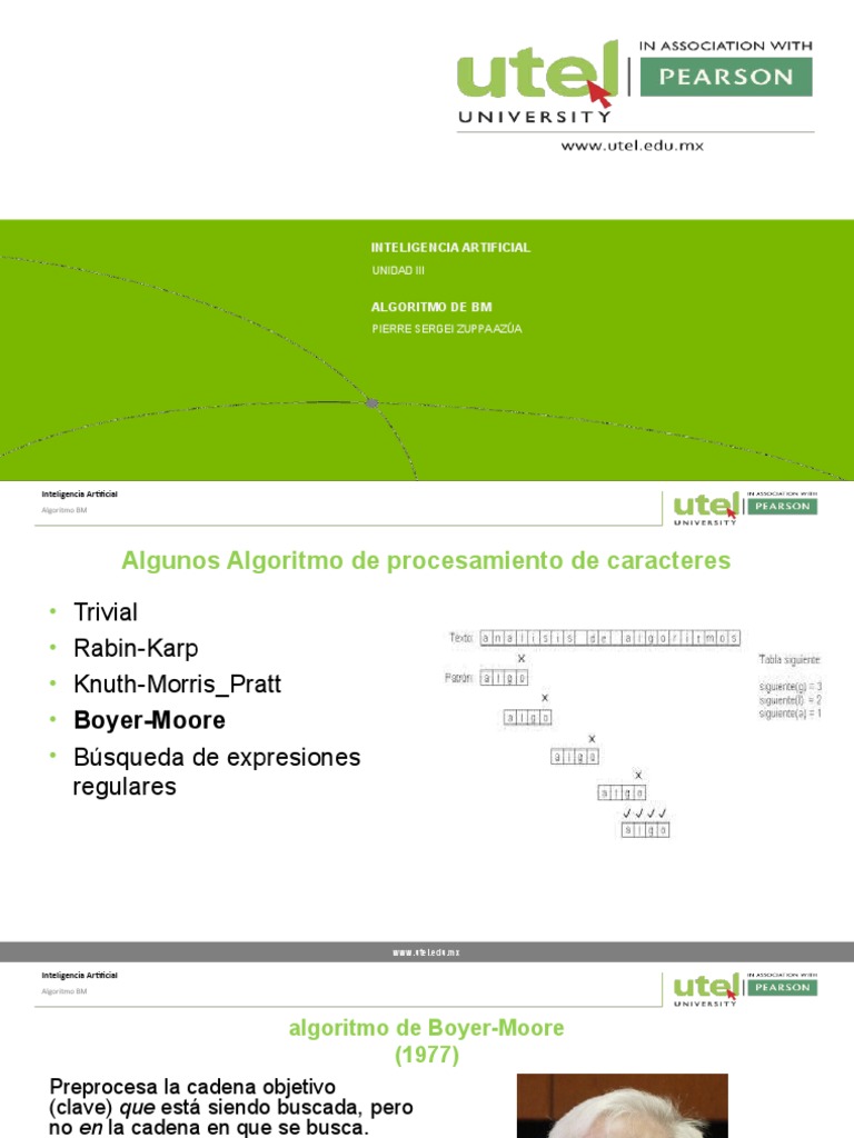 Algoritmo de BM - Inteligencia Artificial - U.3 | PDF | Algoritmos | Matemáticas Aplicadas