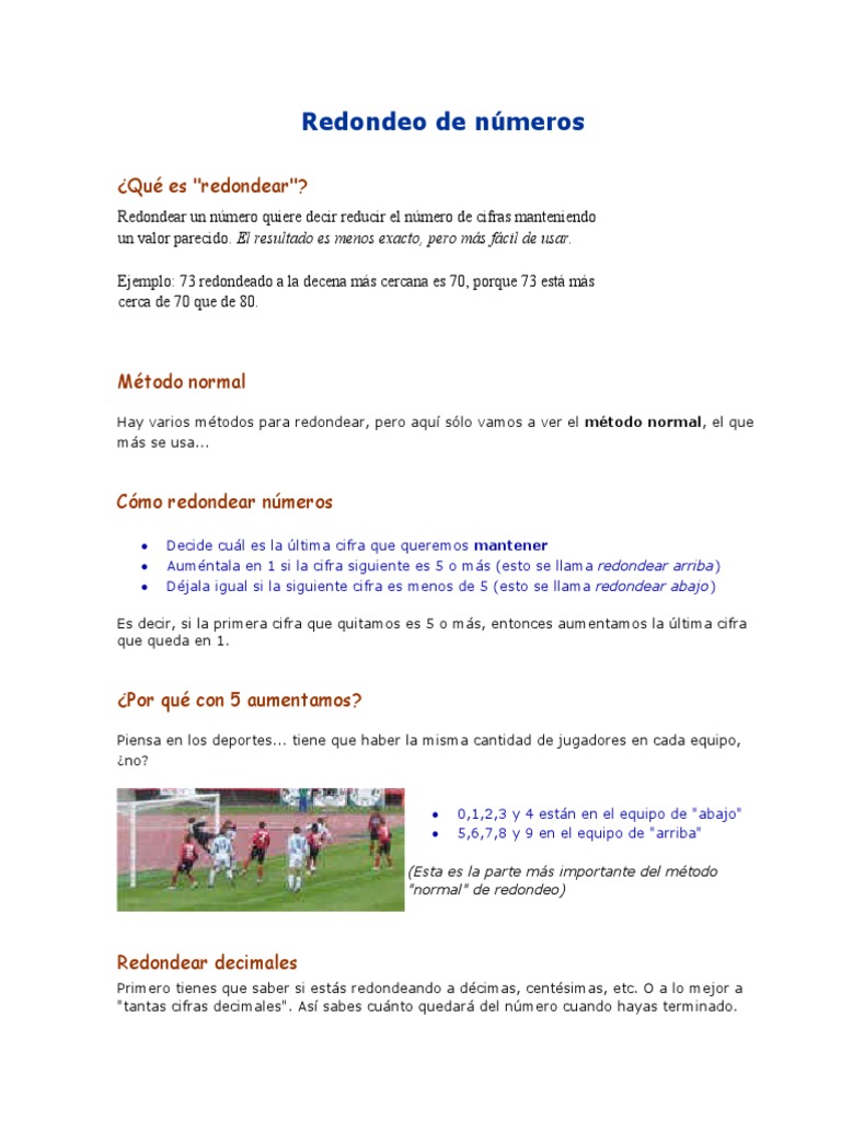 Redondeo de Números | PDF | Notación Matemática | Enseñanza de matemática