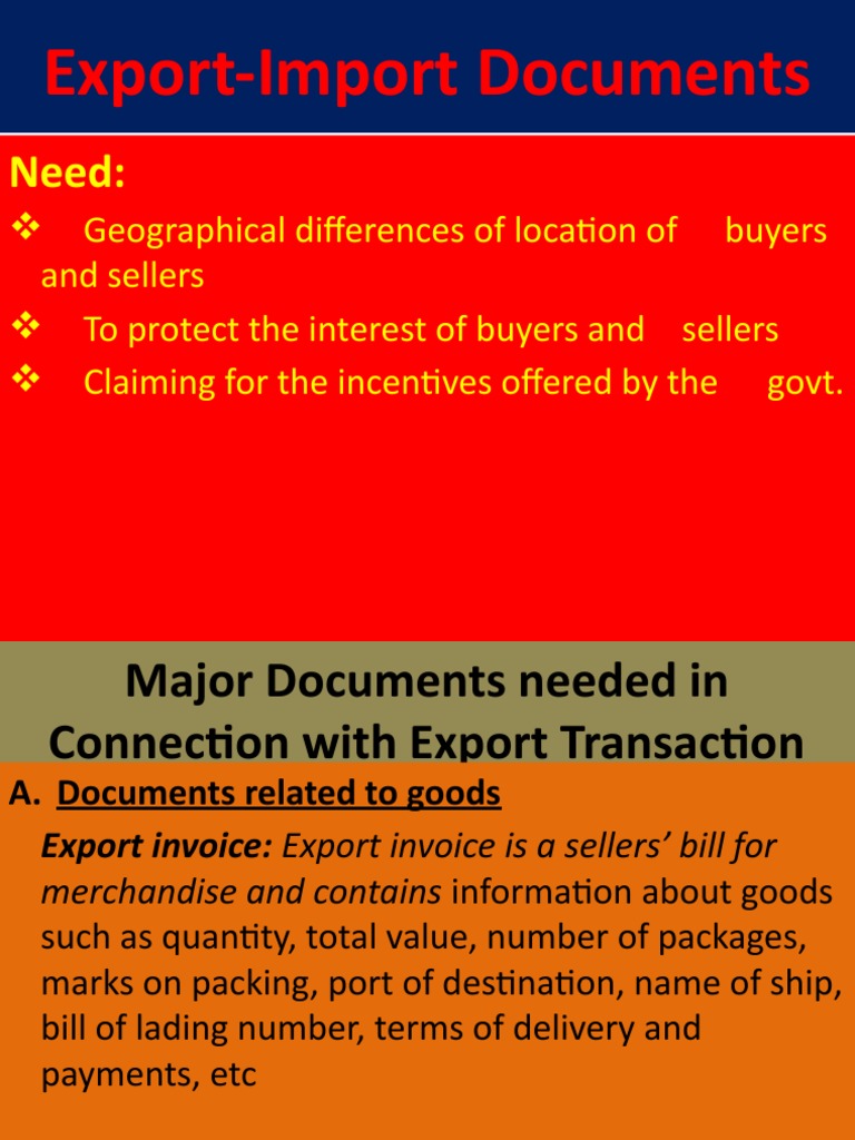 Essential Export-Import Documents Guide | PDF | Bill Of Lading | Receipt