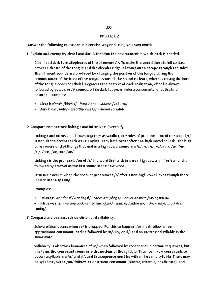 Answer The Following Questions in A Concise Way and Using You Own Words ...