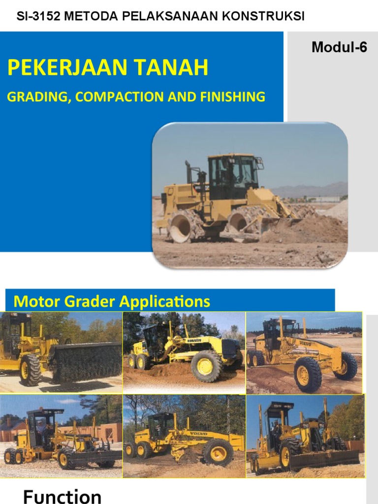 Modul-6 Perataan Dan Pemadatan Tanah | PDF | Soil | Civil Engineering
