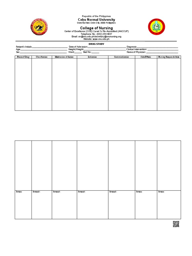 Drug Study Template | PDF