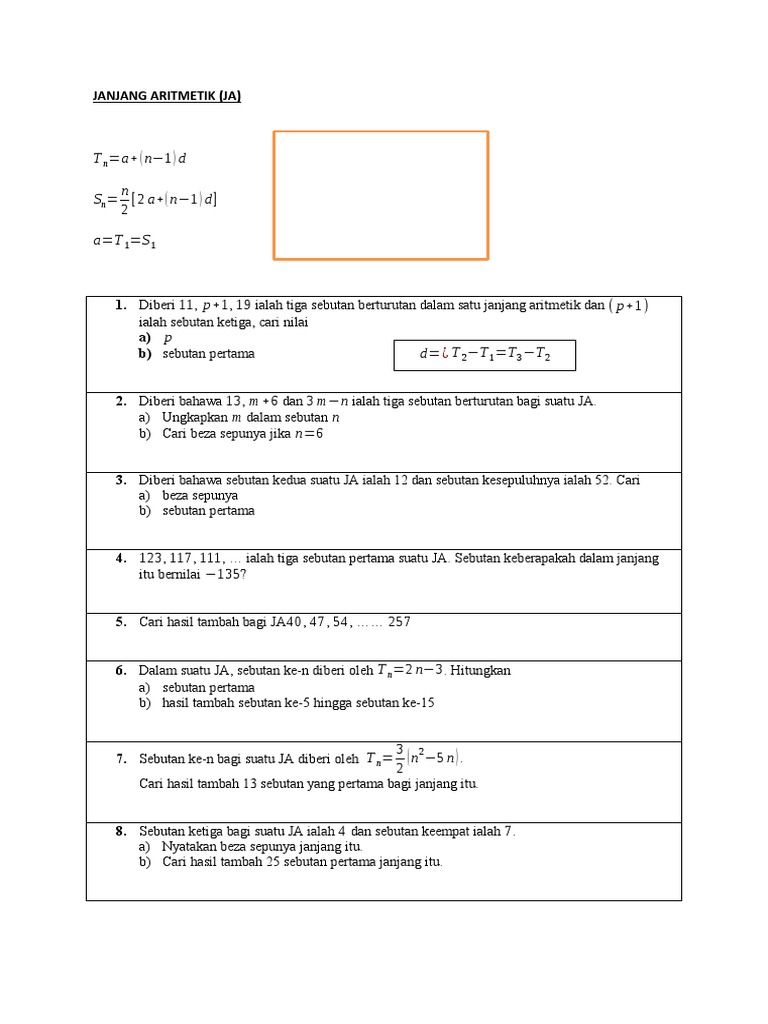 Janjang Aritmetik | PDF