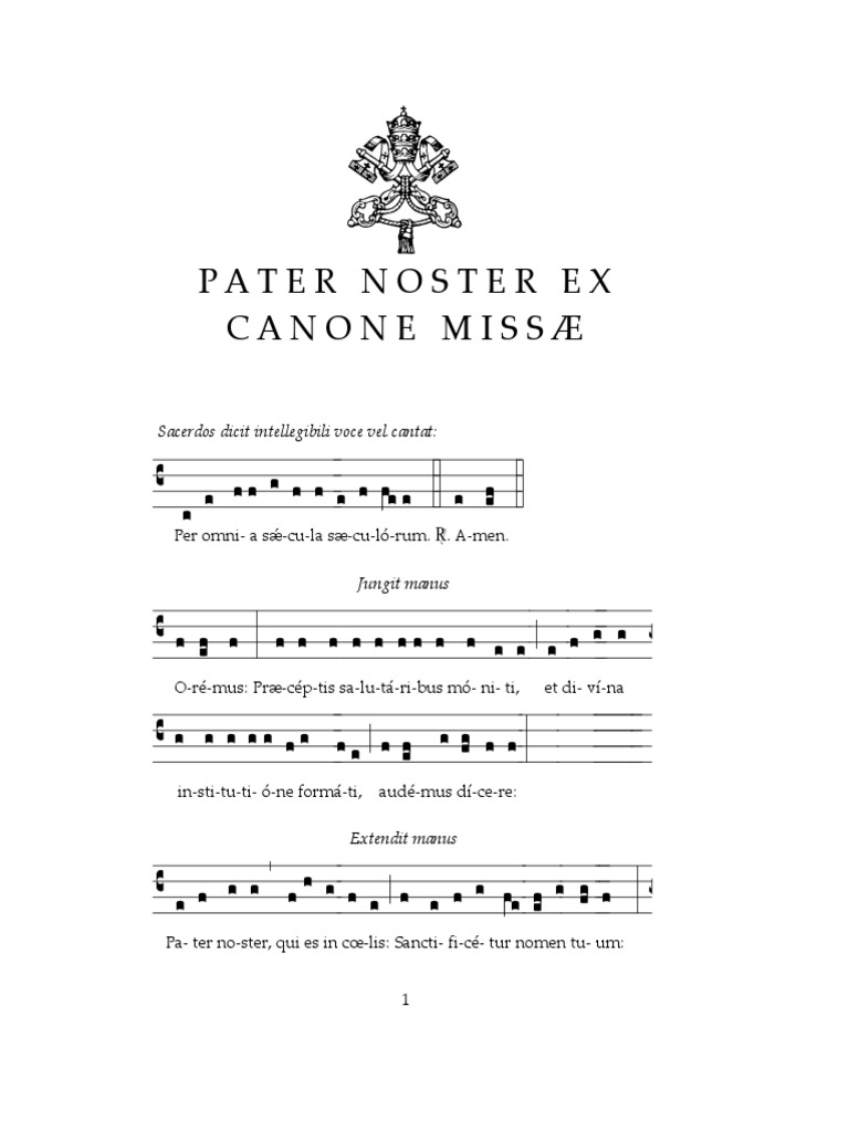 Pater Noster Gregorian Chant Score | PDF