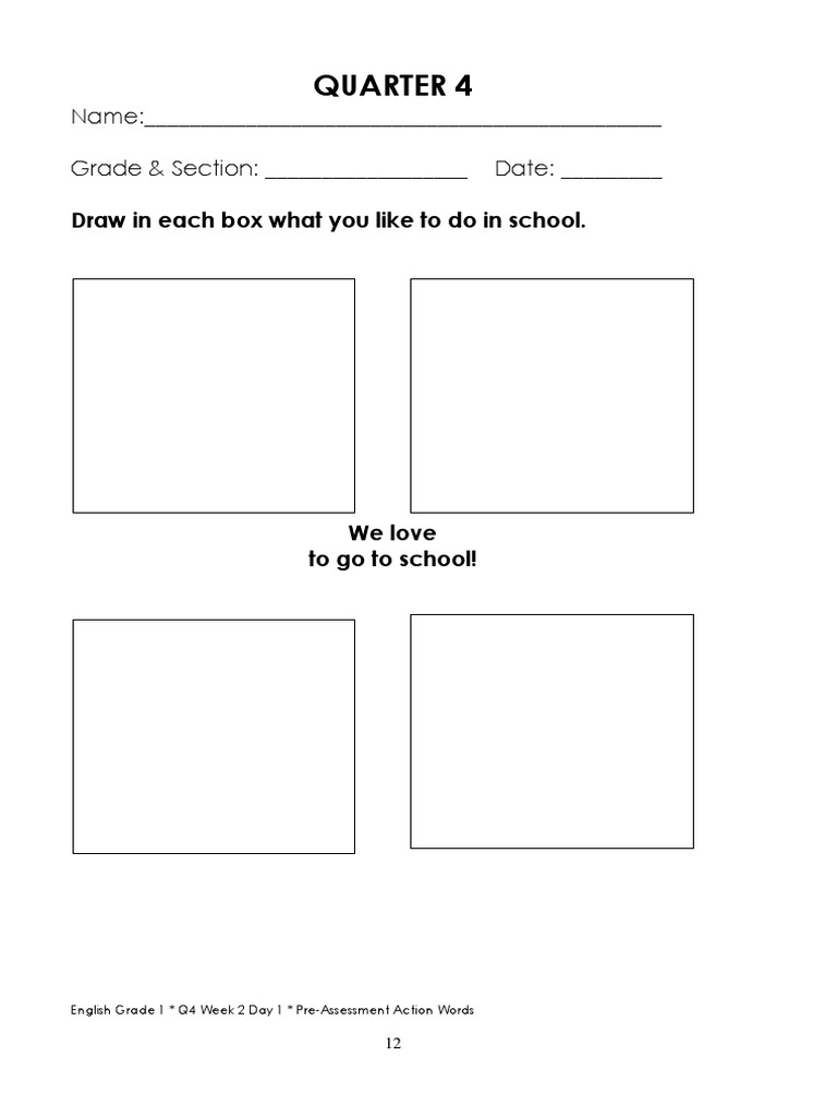 Grade 1 LM English Quarter 4 | PDF | Duck
