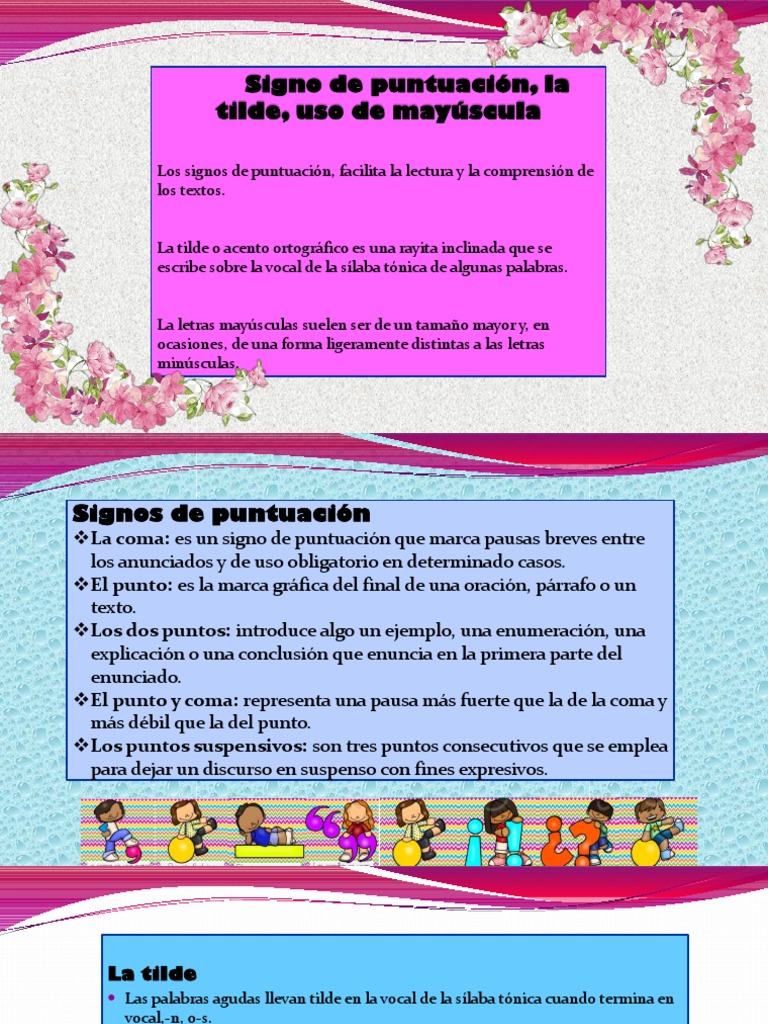 Signo de Puntuación, La Tilde, Uso de La Mayusculas | PDF | Puntuación ...