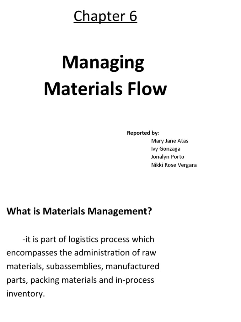 Logistics (Managing Materials Flow) | PDF | Logistics | Forecasting
