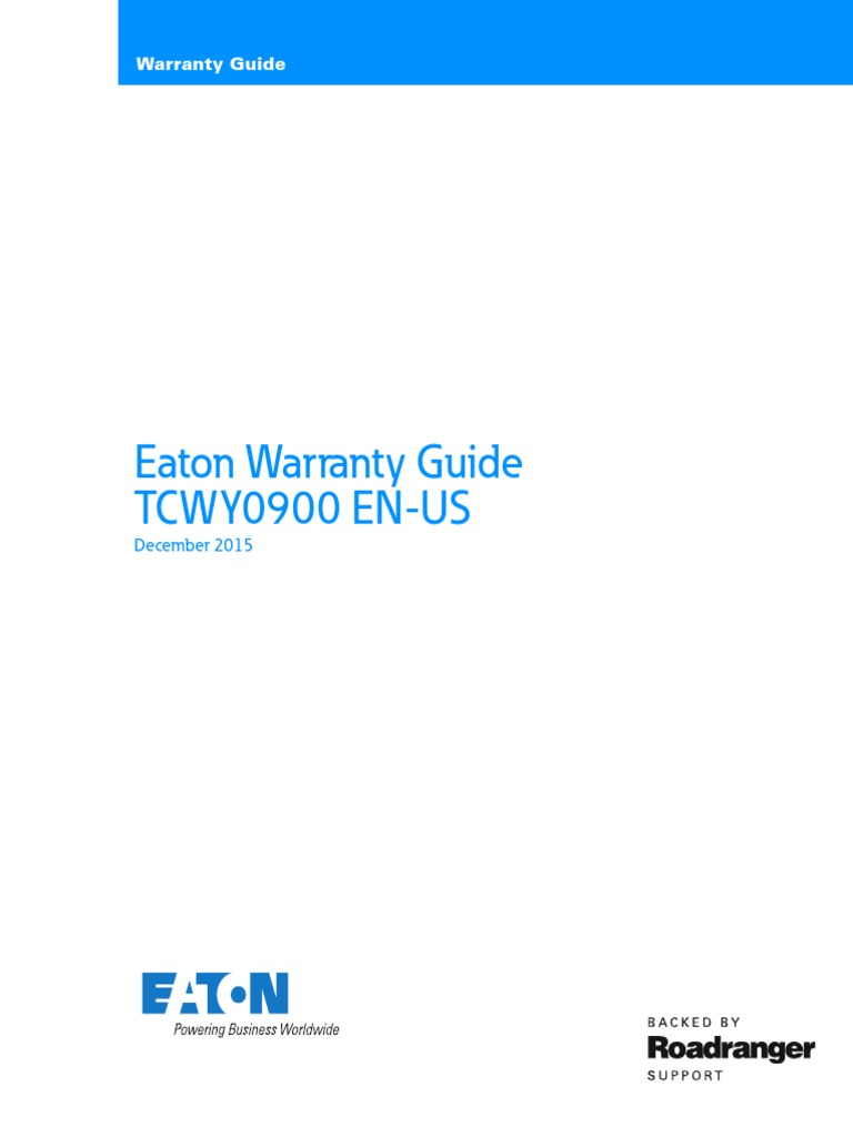 Eaton Warranty Guide TCWY0900 EN-US | PDF | Transmission (Mechanics ...