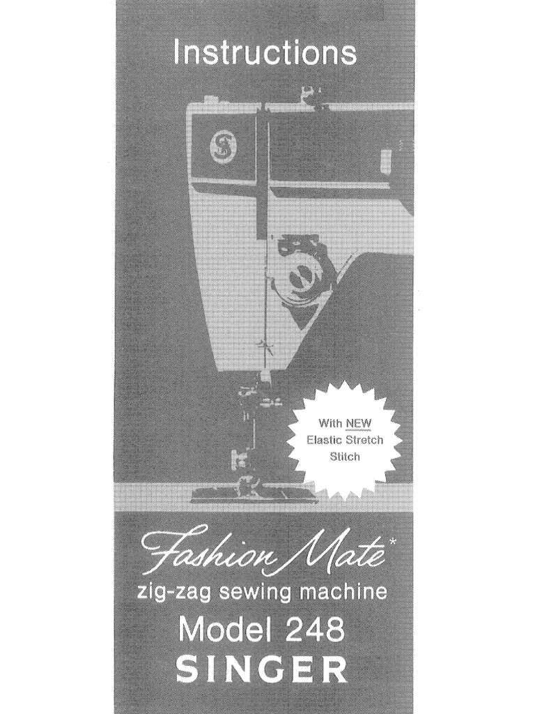 SINGER 248 Fashion Mate Sewing Machine | PDF
