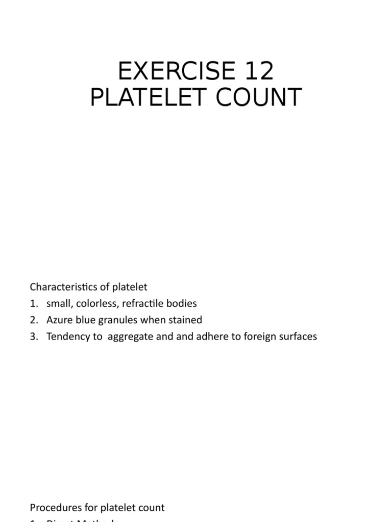 Lab 1-2 Hema Lab PPT PLT, Oft, BT, CT | PDF