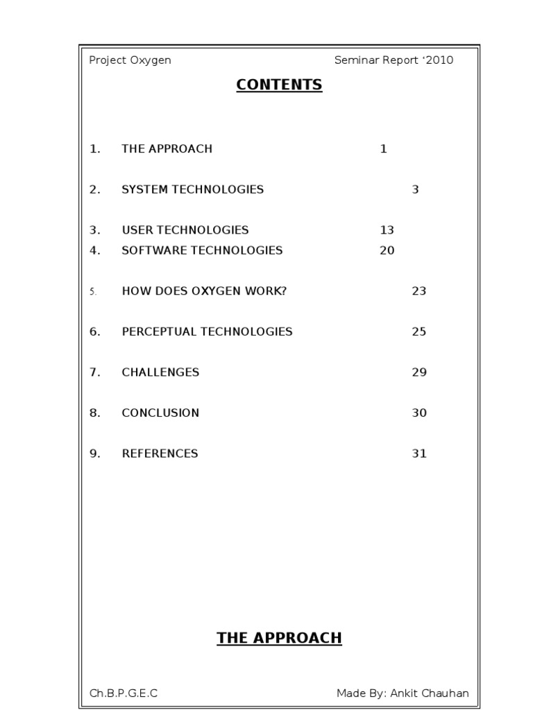 Project Oxygen Seminar Report 2010 | PDF | Network Congestion ...